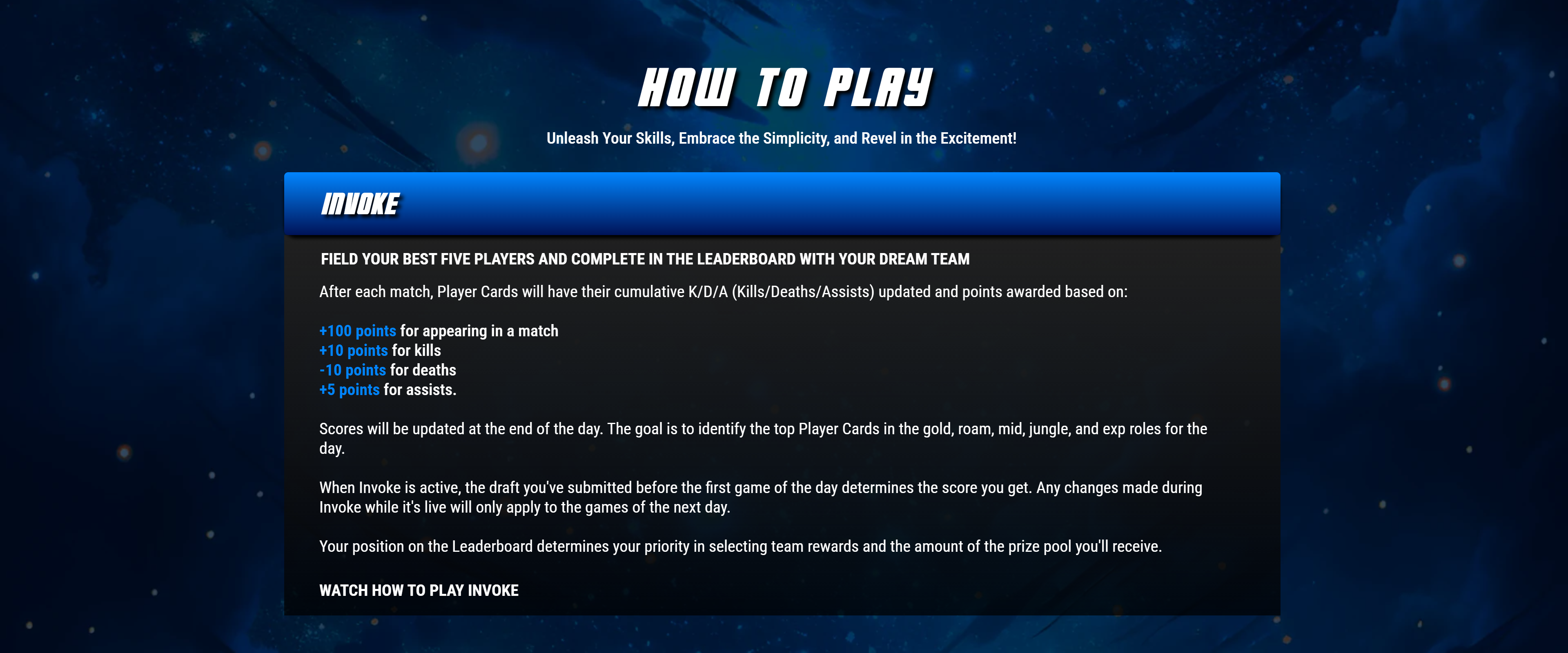 How to Play – Eion Esports Fantasy